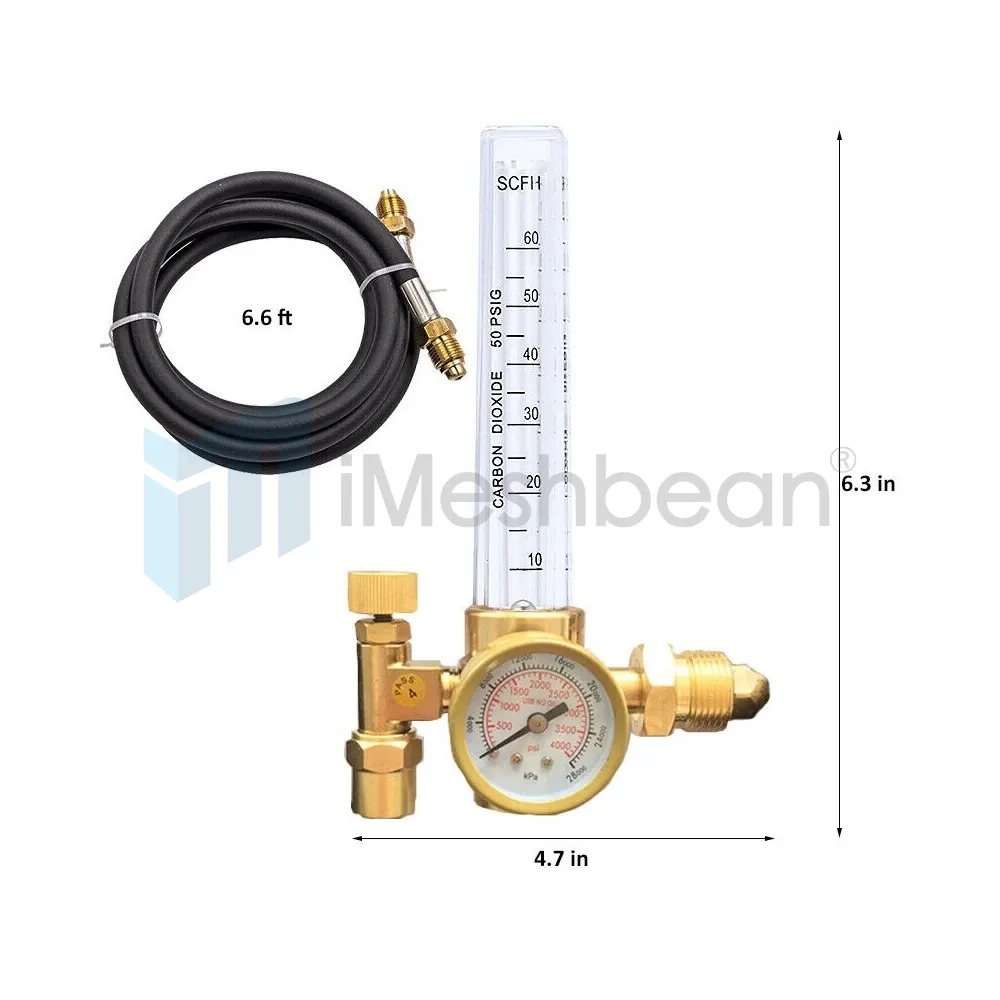 CGA-580 Argon CO2 Mig Tig Flow Meter Regulator Welding Flowmeter ...